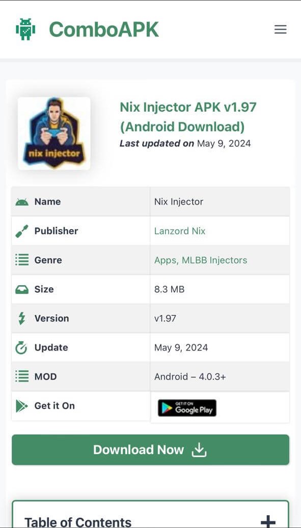 Nix Injector APK v1.97 (Android Download)